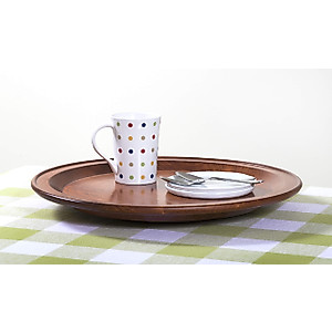 18" Lazy Susan with Flared Lip Cherry Finish