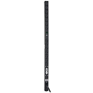 Tripp Lite Metered PDU, 20A, 14 Outlets (5-15/20R), 120V, L5-20P/5-20P Adapter, 0U Vertical Rack-Mount Power, 36 in. (PDUMV20-36),Black