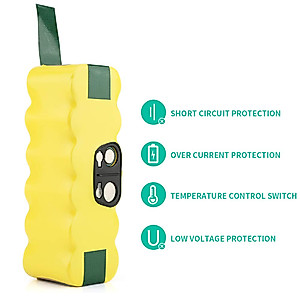 BAKTH 14.4V 3000mAh NI-MH Battery for iRobot Roomba 500 510 520 530 532 535 540 545 550 552 555 560 562 570 580 581 582 585 595 600 610 620 630 631 650 660 700 760 770 780 790 800 870 880 R3