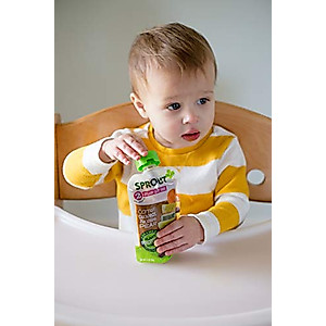 Sprout Organics, Stage 2 Variety Pack, Sweet Potato White Bean, Butternut Blueberry & Carrot Chickpea, 6+ Month Pouches, 3.5 oz (18-count) (Flavours May Vary)