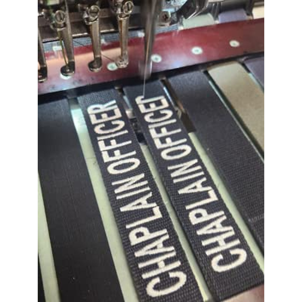 Custom Nylon/Cotton Webbing Name Tape with Hook Fastener - Black