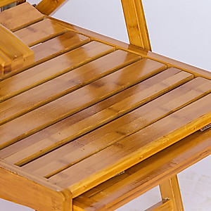 Camping chairs, beach chair, lounge chair, outdoor chairs, lawn chairs, zero gravity chairs, bamboo Lounge Chair Large Adjustable Rocking Chair Reclining Patio Chair with Headrest Pillow ( Color : Bro