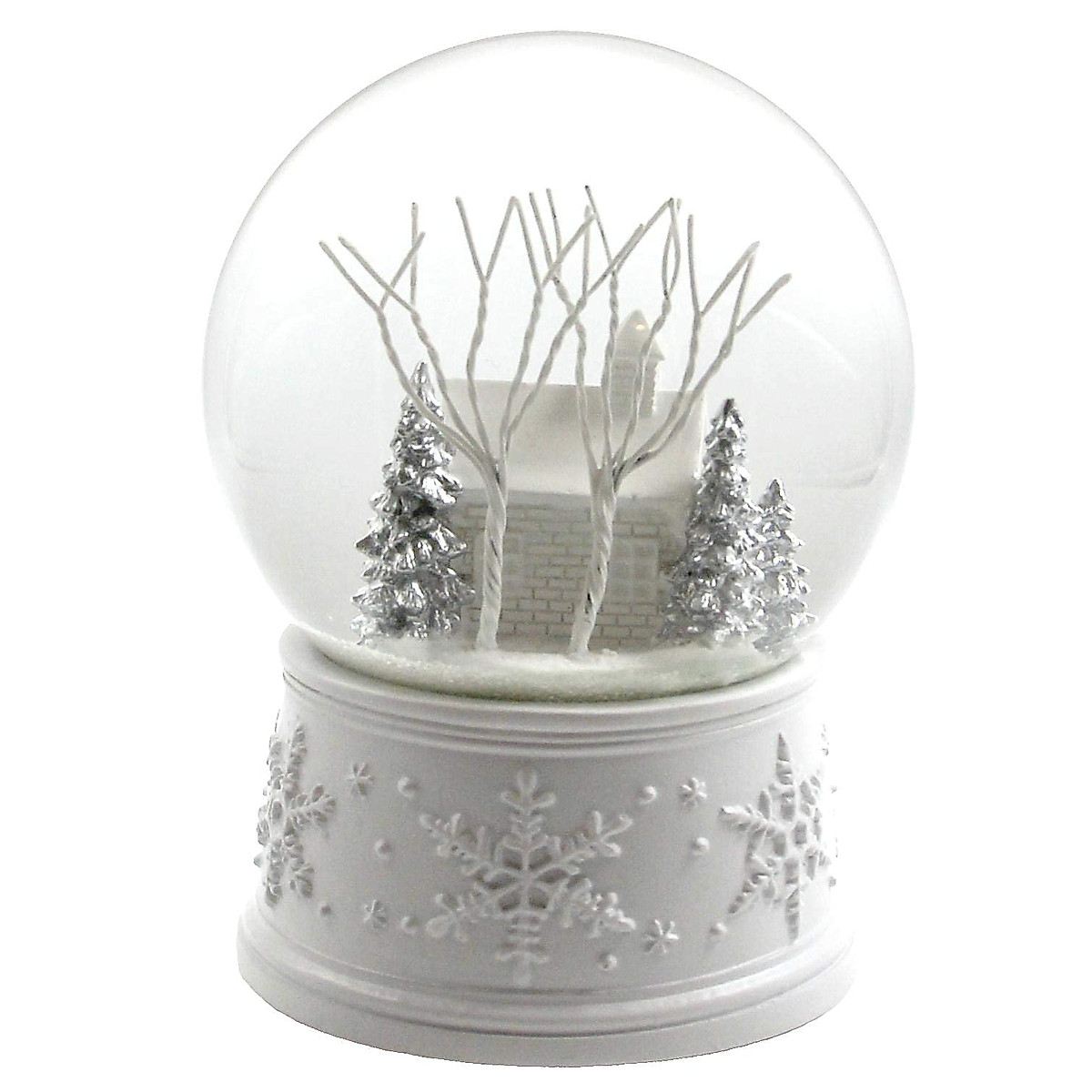 100MM White Christmas Snow Globe from The San Francisco Music Box Company