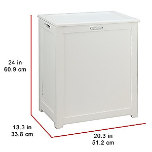 Oceanstar RH5513WHITE Storage Laundry Hamper, White