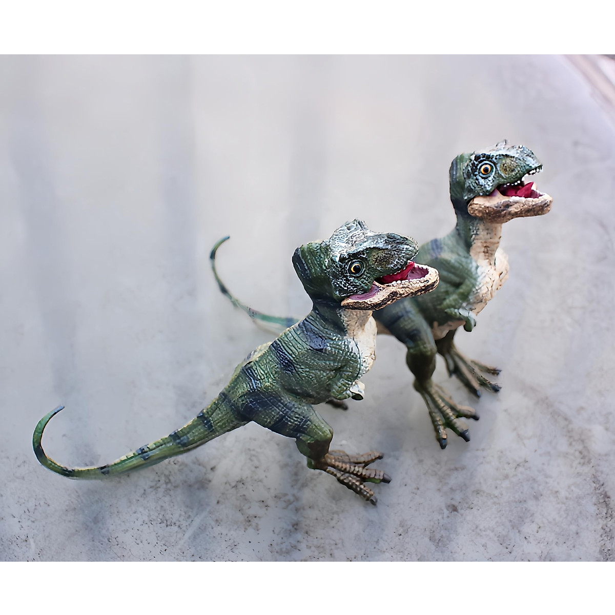 Gemini&Genius 3-Piece Dinosaur Set with T-Rex & Cubs, Action Figures, Moveable Jaw, Cake Topper, Party Gift for Kids 3-12 Years Old