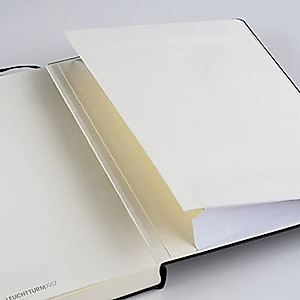LEUCHTTURM1917 - Notebook Hardcover Medium A5-251 Numbered Pages for Writing and Journaling (Black, Plain)