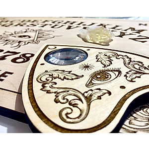 Planchette Only - Wooden Spirit Board - Spirit Board - Handmade Talking Spirit Board with Wooden Planchette - Handmade Wooden Premium Quality Talking Board (All Seeing Eye Planchette)