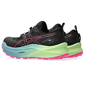 ASICS Women's Trabuco Max 2 Running Shoes, 9.5, BLACK/HOT PINK