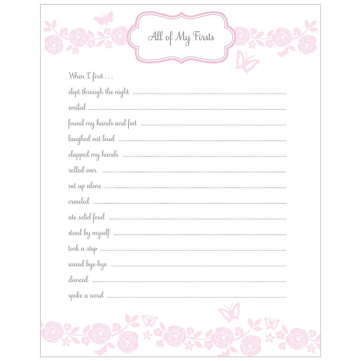 C.R. Gibson Pink and White 'Sweet Baby Girl' Bound First Five Years Baby Book, 64pgs, 10'' W x 11.75'' H