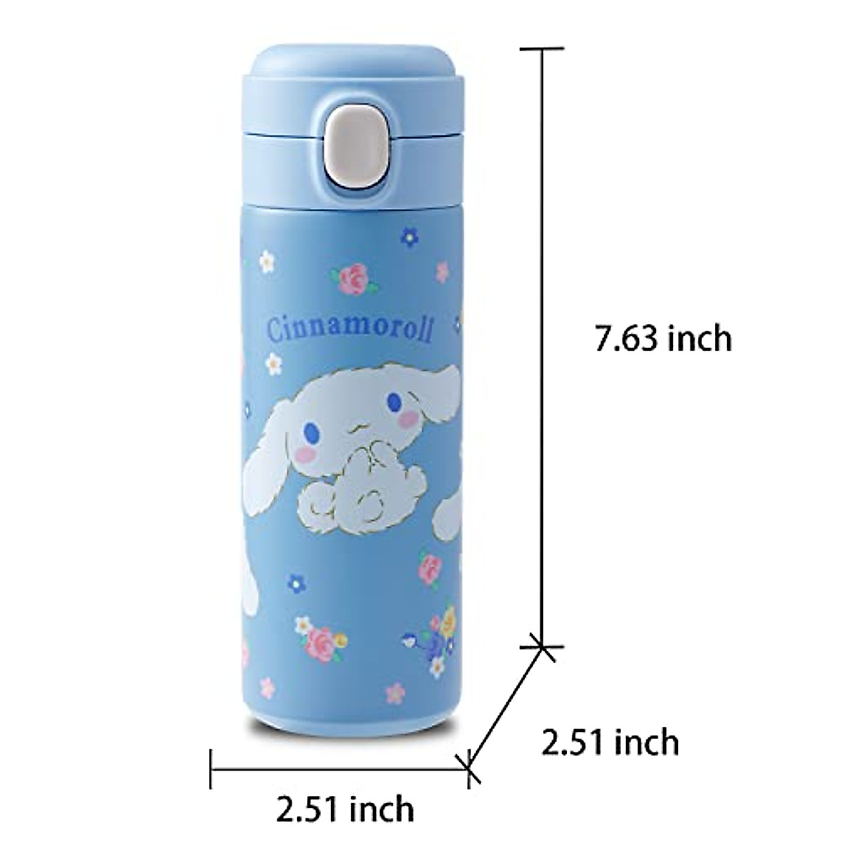 Cartoon Kitty Stainless Steel Vacuum Bottle Leakproof,Insulated for Hot or Cold Water Bottle Travel Mug for Girl-5