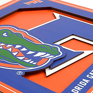YouTheFan NCAA Florida Gators 3D Logo Series Wall Art - 12x12