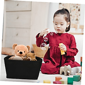 ABOOFAN 2pcs Felt Storage Basket Home Storage Basket Foldable Storage Basket Felt Basket Living Room Basket Durable Storage Basket Tabletop Basket Sundry Basket Material Cosmetic Child