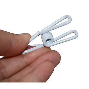30 Pcs 2 Inch White Chip Clips, PVC Coating High Elasticity Strength Clothes Pins, Food Clips and Bag Clips