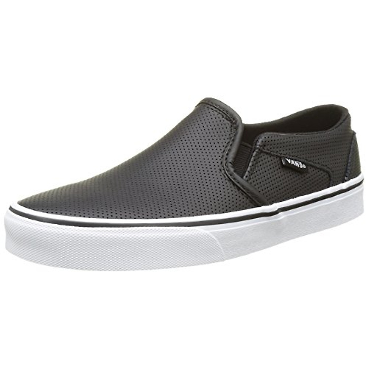 Vans Asher, Womens Trainers, Black(Black(Perf Leather)), 4 (36.5 EU)