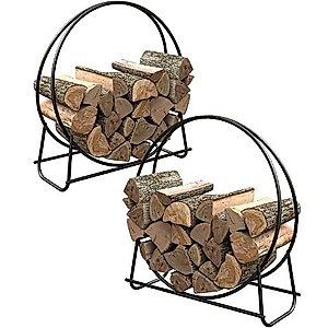 Panacea 15209 Tubular Steel Log Loops, Black, Pack of 2, 41 inch H