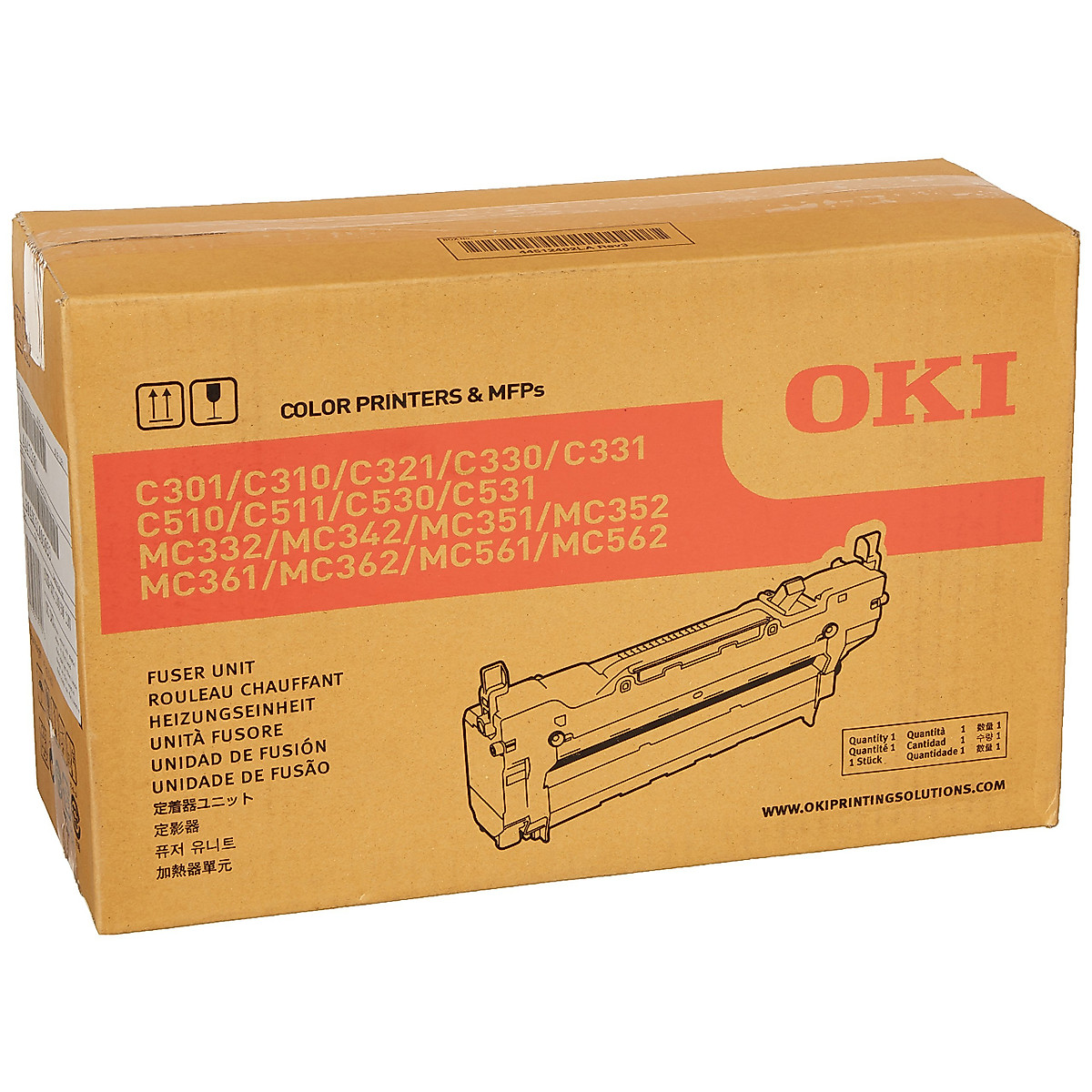 OKI 44472601 Fuser Unit for C301, C310, C530 Printers