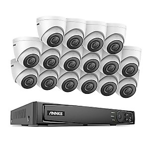 ANNKE H500 16CH PoE Home Security Camera System, 16 x Wired 3K Outdoor IP Cameras with Clear Night Vision, H.265+ 4K/8MP NVR Surveillance System NO HDD, for 7/24 Recording