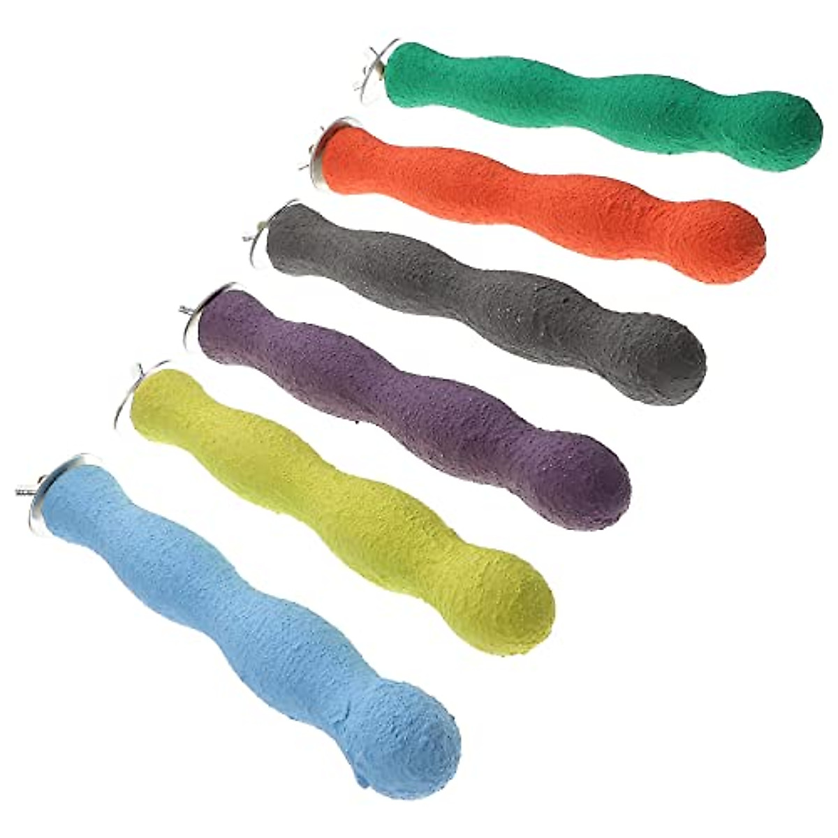 TEHAUX Parrot Toys Bird Perch, Parrot Perch Stand Toy 20cm Bird Cage Perch (Random Color) Bird Cage Accessories