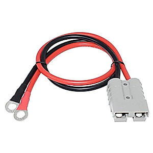 LIXINTIAN 10AWG Battery Adapter Cable，with O-Type Terminal and 45A Connector-1 m/3.28ft