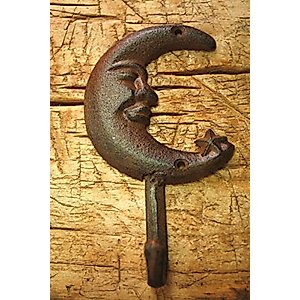 N?A for 1 Cast Iron Crescent Moon Hat Hook Coat Hooks Rack Towel Star Key Holder Veryn Supplier for Home Décor