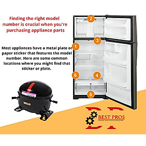 BESTPROS TCA38151706 Refrigerator Compressor Compatible with LG Kenmore Refrigerator Replaces TCA35271203, TCA35893202, TCA38091801 TCA38151706