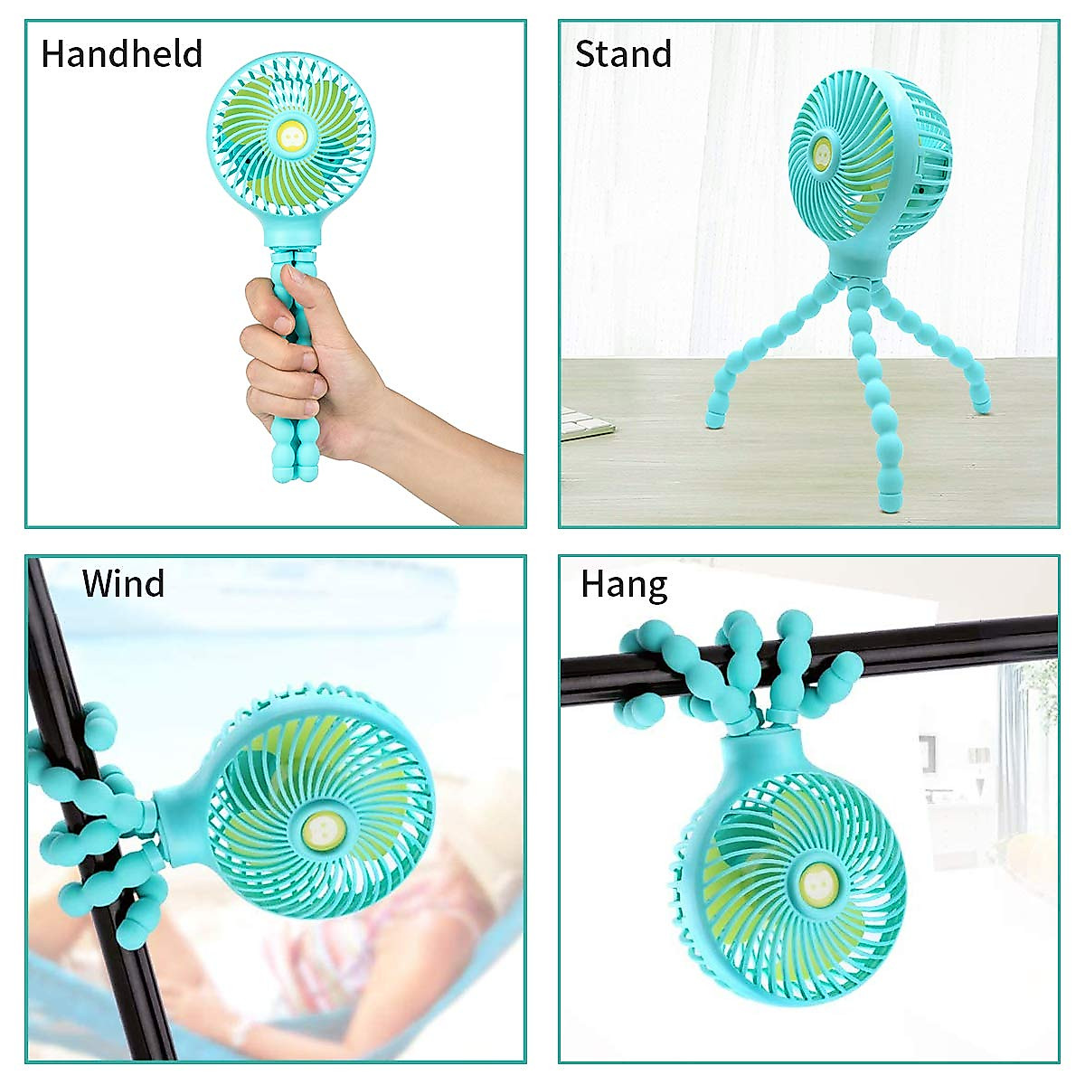 Car Seat Fans for Backseat Baby, Rechargeable Baby Stroller Fan for Baby Rear Facing Car Seat Home Travelling Outside