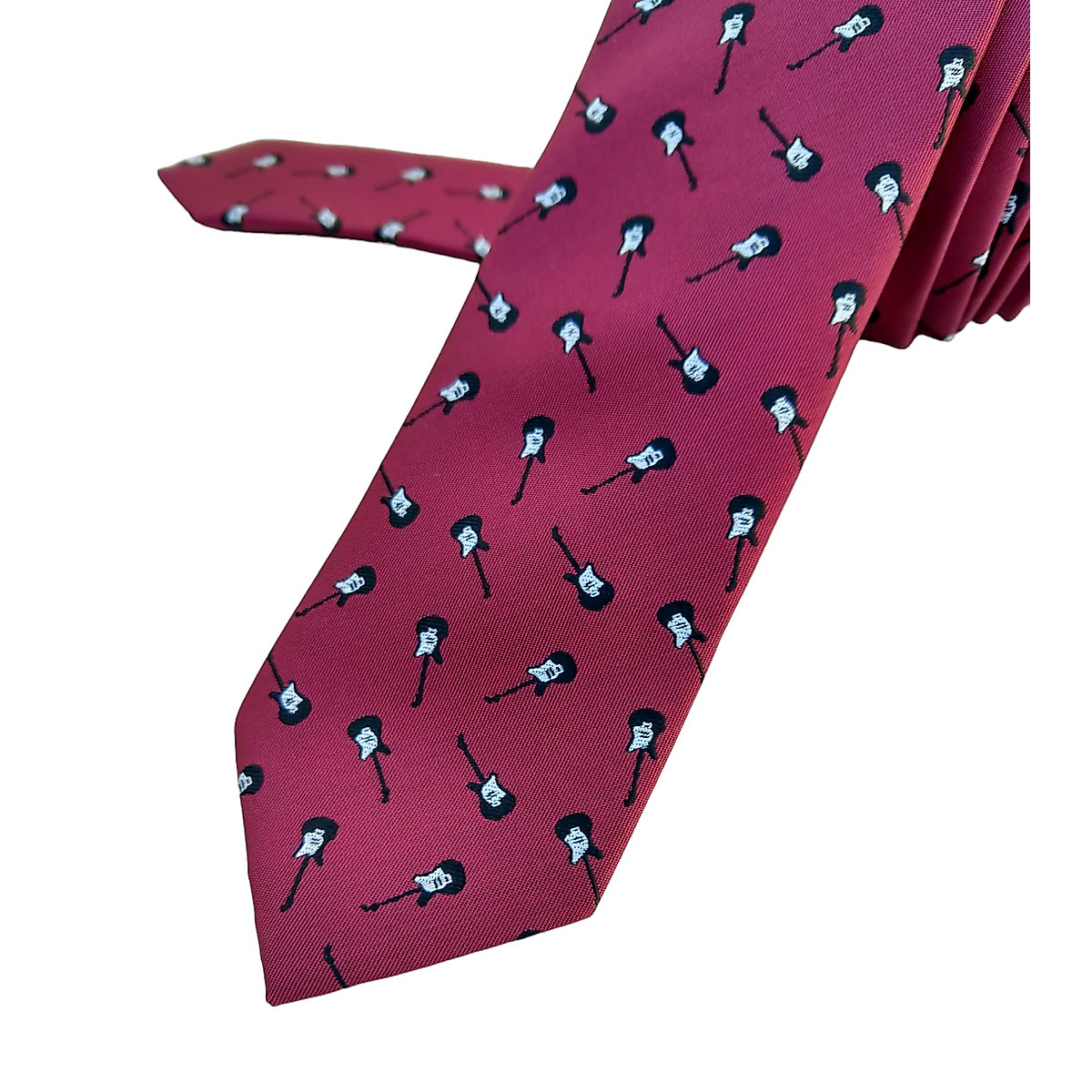Guitar Tie - Men's Guitarist Gift - Bassist & Electric Guitar Necktie