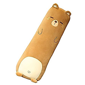 MUPI Long Plush Cute Body Pillows Cuddle Pillow Sleeping Big Pillows for Bed Kids Body Pillow Animal Shaped Pillow Boyfriend Pillow Toy Gift for Girlfriend （Bear 27 Inch ）