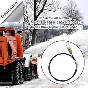 Gpartsden 946-04230B Snow Blower Auger Cable for Cub Cadet MTD Drive Clutch 746-04230 746-04230A 946-04230 946-04230A Snow Thrower
