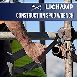 Lichamp 3-Pack Adjustable Construction Spud Wrench Set 10 12 16 Inches