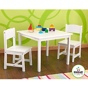 KidKraft Wooden Aspen Table & 2 Chair Set, Children's Furniture, White