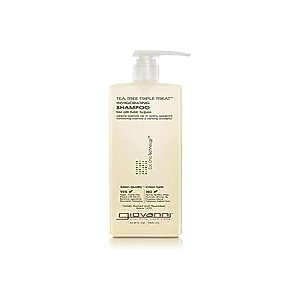 GIOVANNI Tea Tree Triple Treat Invigorating Shampoo, 33.8 oz. (Liter) - Cooling Peppermint, Eucalyptus, Rosemary, Helps Dry Flaking Scalp, Lauryl and Laureth Sulfate Free, Paraben Free