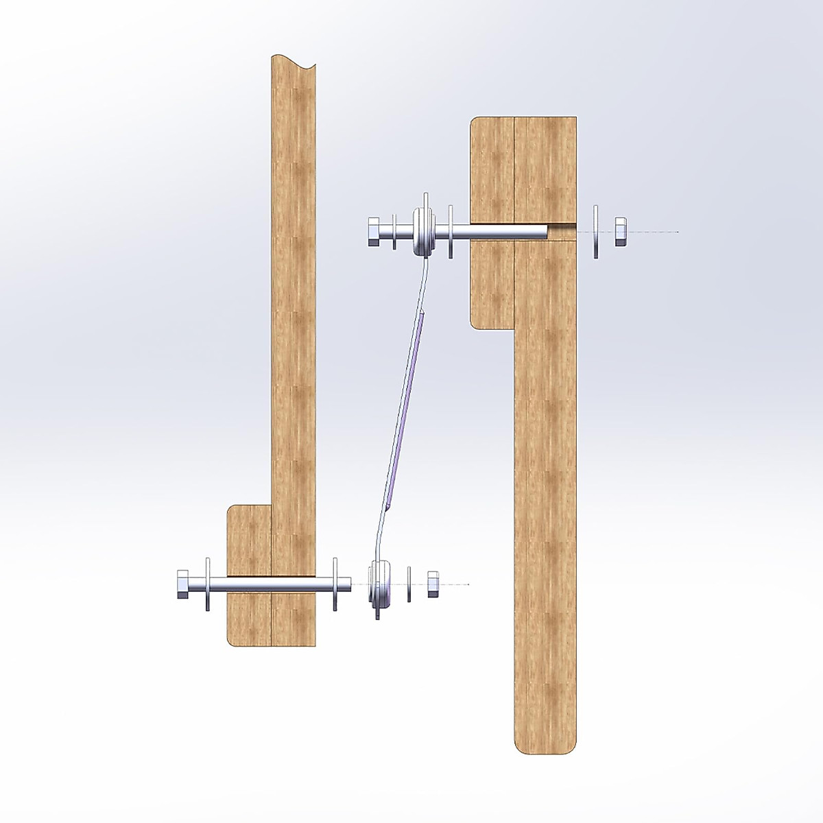Glider Bearing Arm Bracket Replacement Hardware Rocker Parts, 9 Inch Overall Length, 7-1/2 Inch Between Mounting Holes, 4 Pack Patio Glider Parts Rocker for Outdoor Glider and Garden Bench