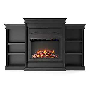 Ameriwood Home Lamont Mantel Fireplace, Black