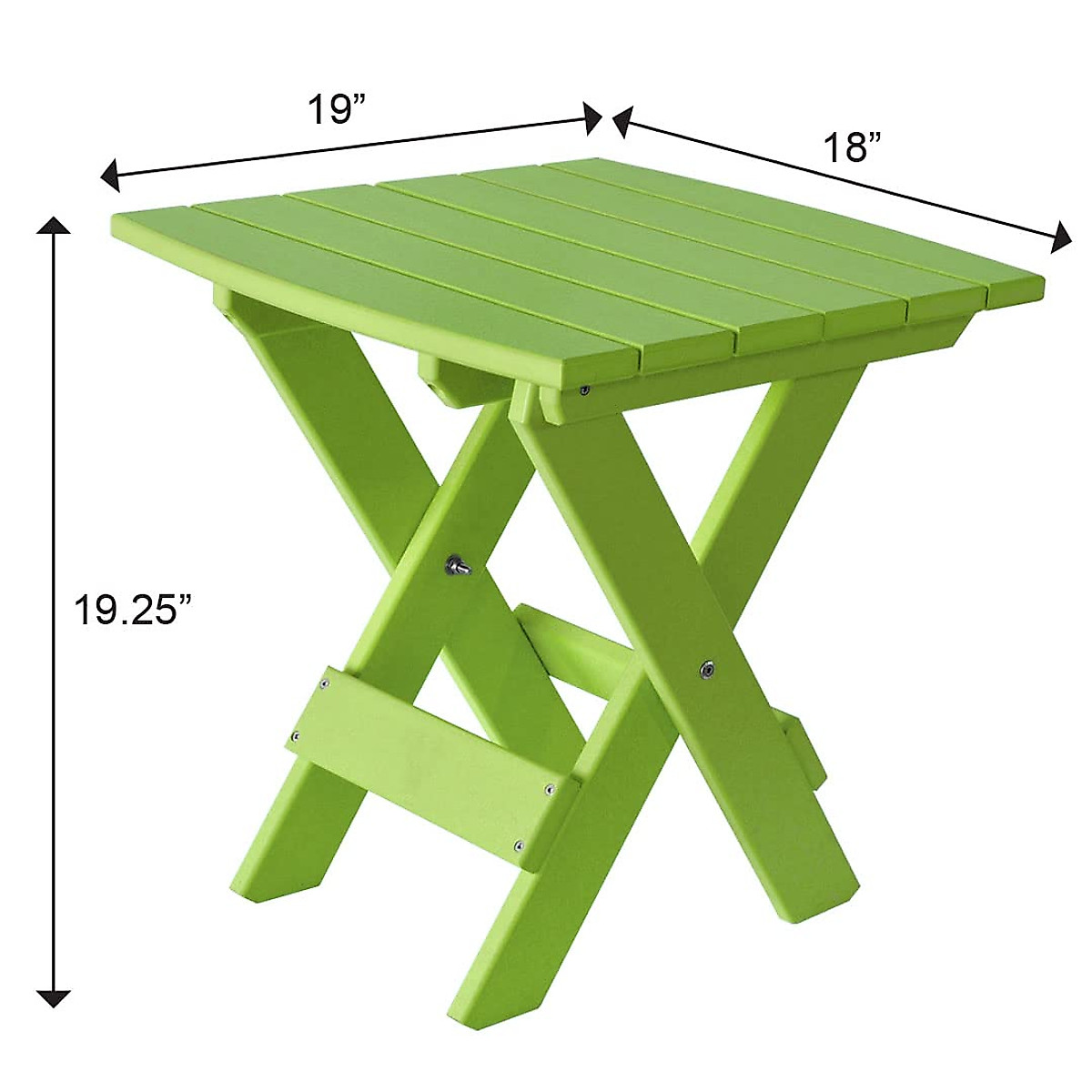 ECCB Outdoor Outer Banks Collection Tailgate Folding Side Table (Lime)