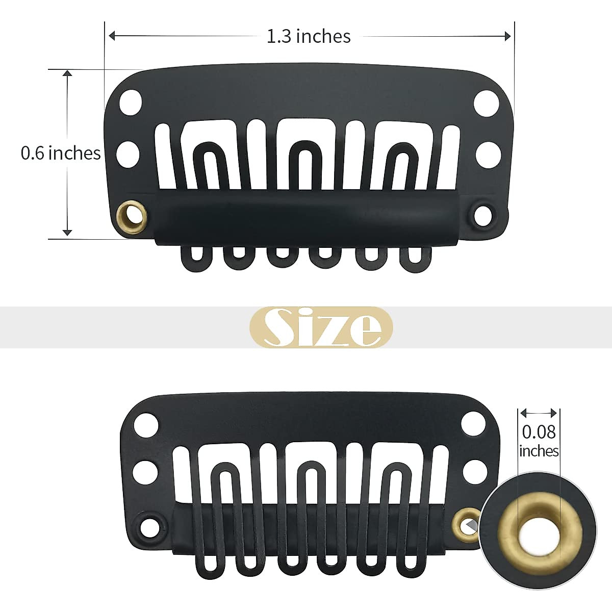 Dreamlover Wig Clips to Secure Wig, Clips for Hair Extensions, 6 Teeth, 30 Pieces