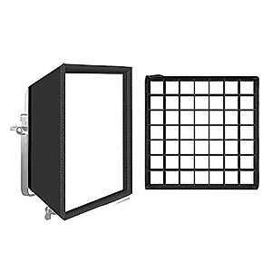 GVM Foldable Softbox Diffuser with Grid Beehive for RGB 800D/560AS/480LS Series LED Video Light, 1 Pack， Suitable for Studio Lighting, Portrait Photography, Video Lighting, Led Panel, 11"x11"