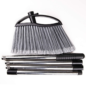 Heavy-Duty Broom Outdoor Commercial Perfect for Courtyard Garage Lobby Mall Market Floor Home Kitchen Room Office Rubbish 57Inch