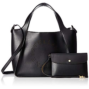 Stella McCartney 513860 W8542 2-Way Handbag with Logo Pouch Black