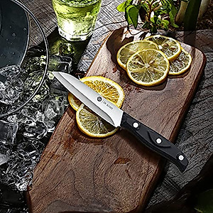 Chef Knife - Kitchen Knives, 8 inch Chef's Knife, 4 inch Paring Knife, High Carbon Stainless Steel with Ergonomic Handle