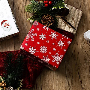 Homeral Reversible Christmas Wrapping Paper Roll - Metallic Shine Santa, Sleigh, Reindeer, Stripe, Plaid, Letterings, Snowflake for Christmas, New Year Celebration - 3 Rolls - 17 x 120 Inch Per Roll