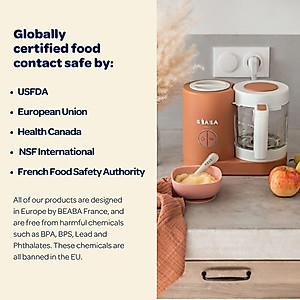 BEABA Babycook Neo Baby Food Maker | Non-Toxic Glass & Stainless Steel | Trusted by Celebrity Moms | Sustainable Baby Food Processor | Global Leader | 34 Servings in 20 Mins
