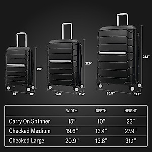 Samsonite Freeform Hardside Expandable with Double Spinner Wheels, Carry-On 21-Inch, White/Grey