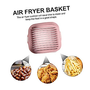OSALADI Fryer Pad Air Fryer Cake Pan Air Fryer Silicone Pad Airfryer Parchment Paper Oven Baking Pan Air Fryer Toaster Oven Non Stick Oven Dish Air Fryer Grill Pan Silicone Steamer Pan