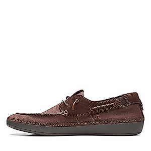 Clarks Men's Higley Tie Sneaker, Brown Combi, 9