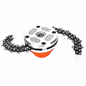 Walfront Multifunctional Spiral Chain Trimmer Head Replacement Head Garden Lawn Mower Accessories Outdoor Grass Trimmer 148*115*70mm