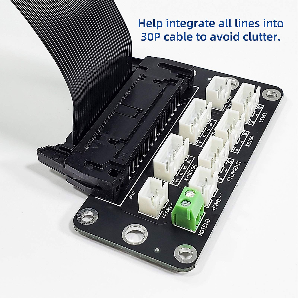 BUZHI Parts Adapter Board, 3D Printer Parts Adapter Board with 82cm 30Pin Cable Compatible with XY-2 Pro/X5SA Series 3D Printer