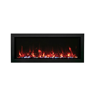 Amantii Panorama Indoor/Outdoor Extra Slim Built In Electric Fireplace (BI-40-XTRASLIM), 40-Inch