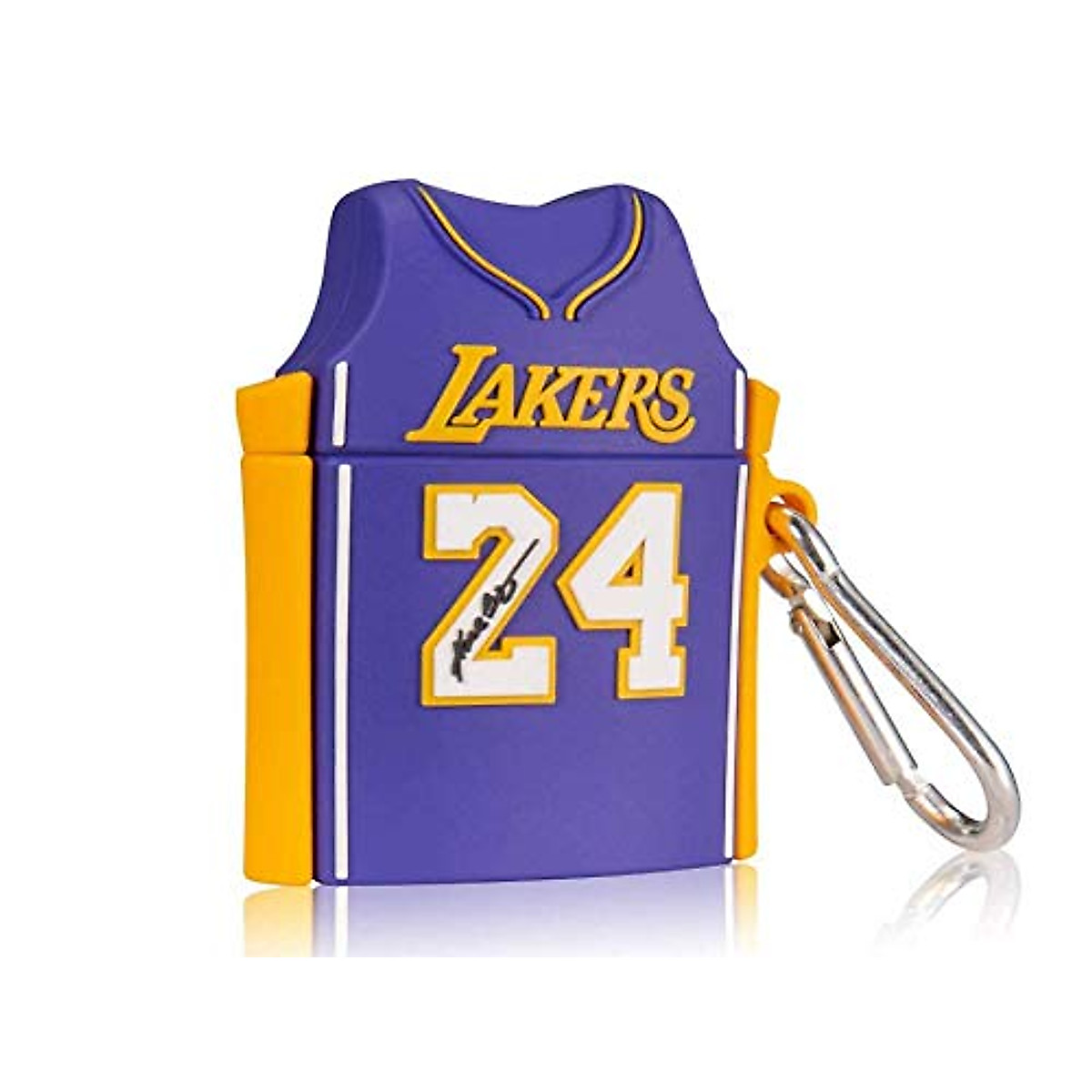 ZHAWK Silicone AirPods Case Cover | Compatible with AirPods 1&2 only | Purple Laker | Comes with a Unique Keychain | Wireless Charging airpod case | Shockproof