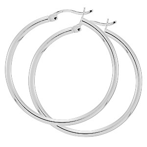 Silpada 'Downtown Taste' Tube Hoop Earrings in Sterling Silver
